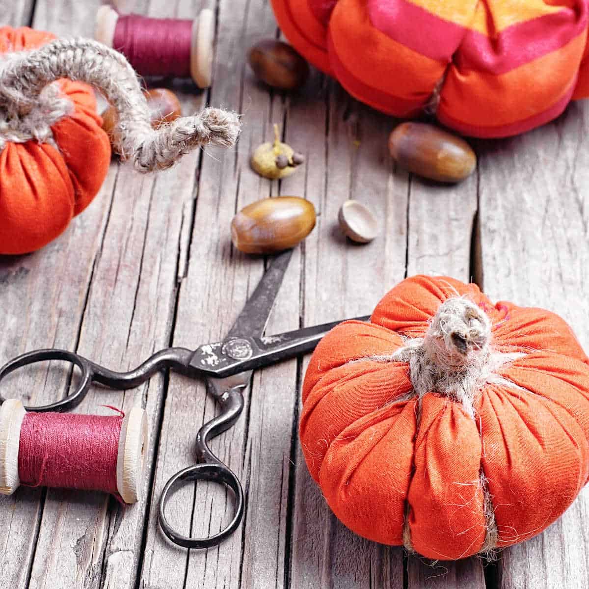 DIY Easy No Sew Velvet Pumpkin Craft Tutorial