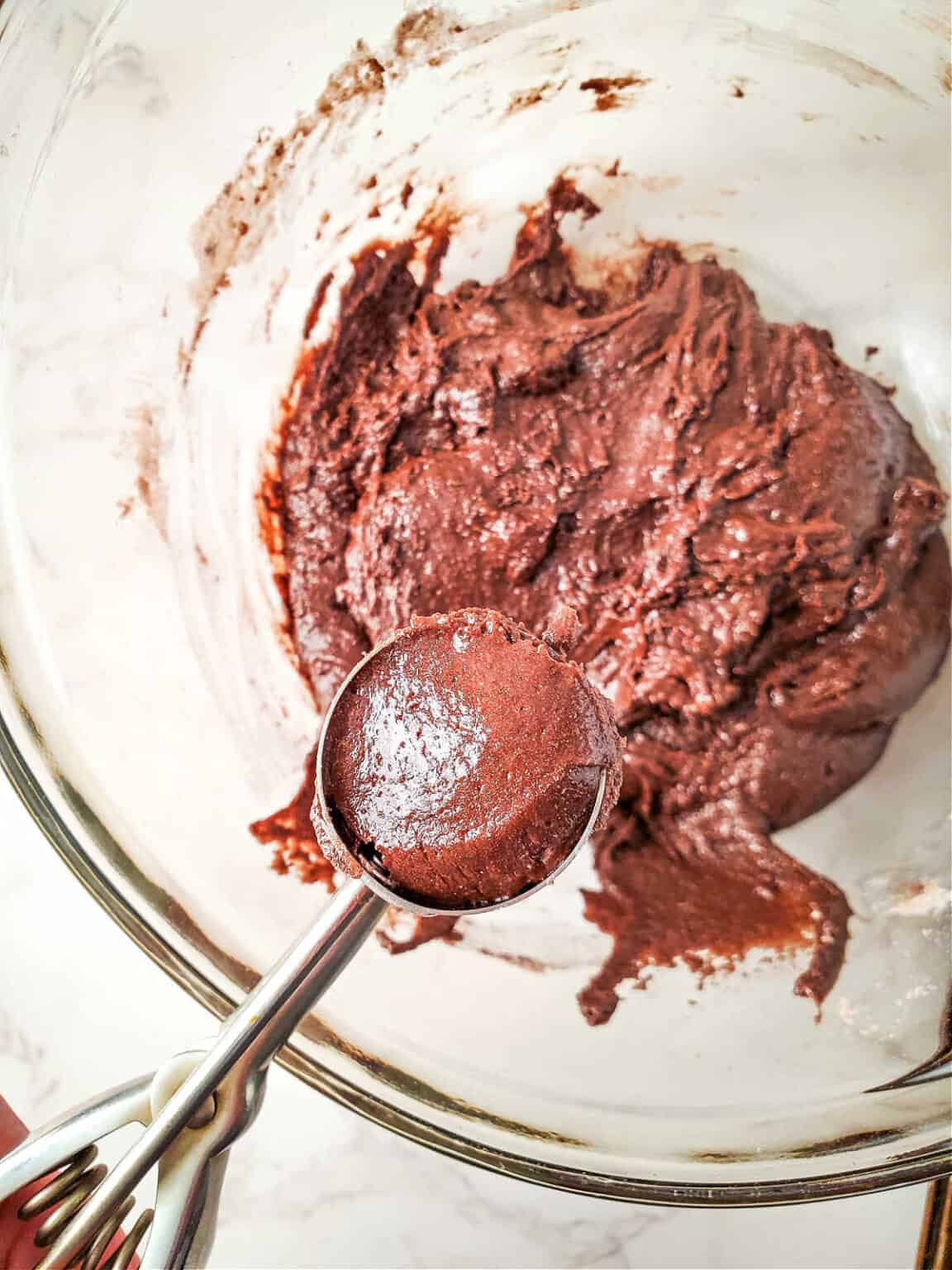 Hot Cocoa Cake Mix Cookies with Candy Cane